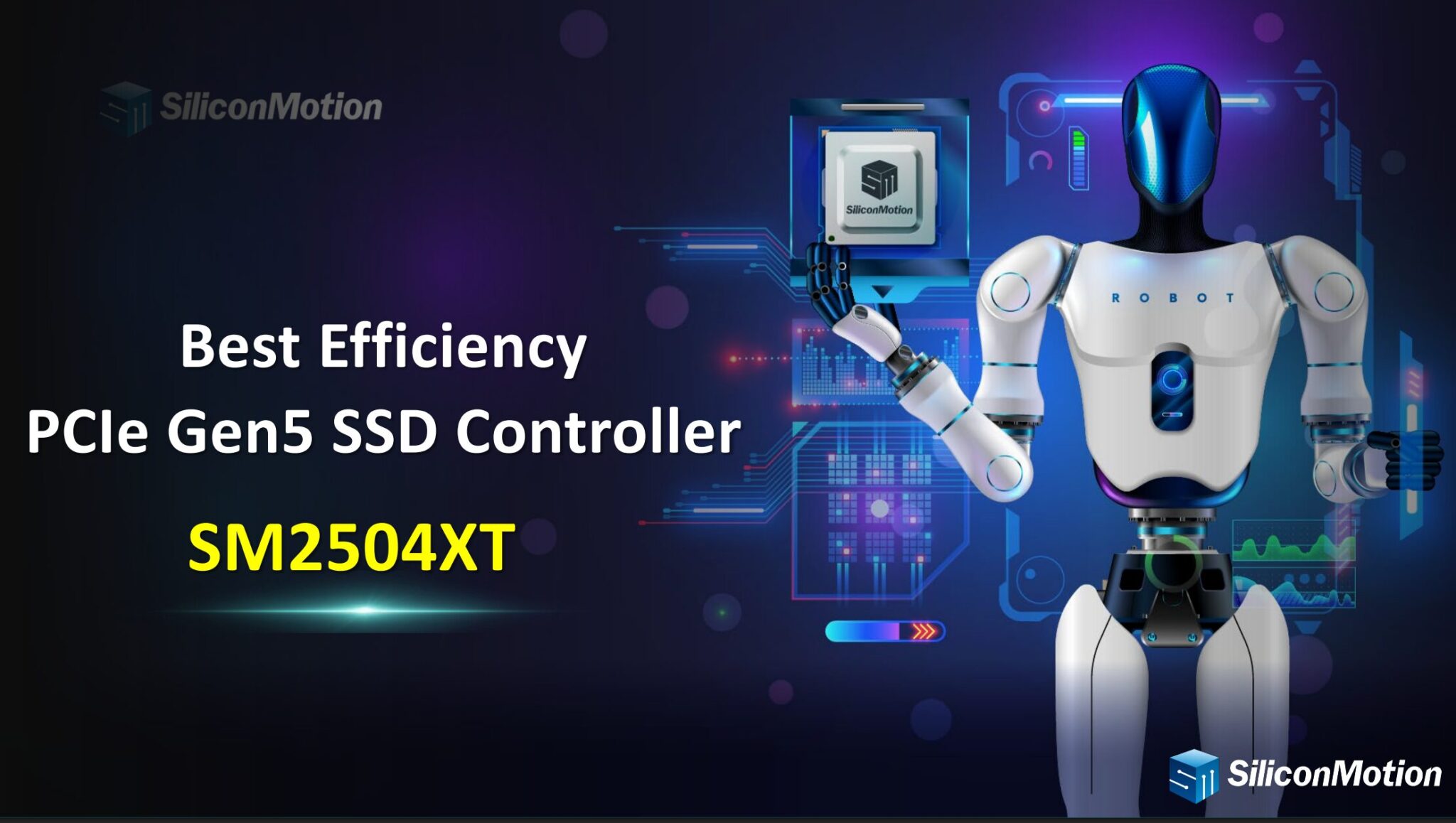 Our Sponsor SMI Shows off SM2504XT Gen5 and SM2324 USB4 SSD Controllers ...